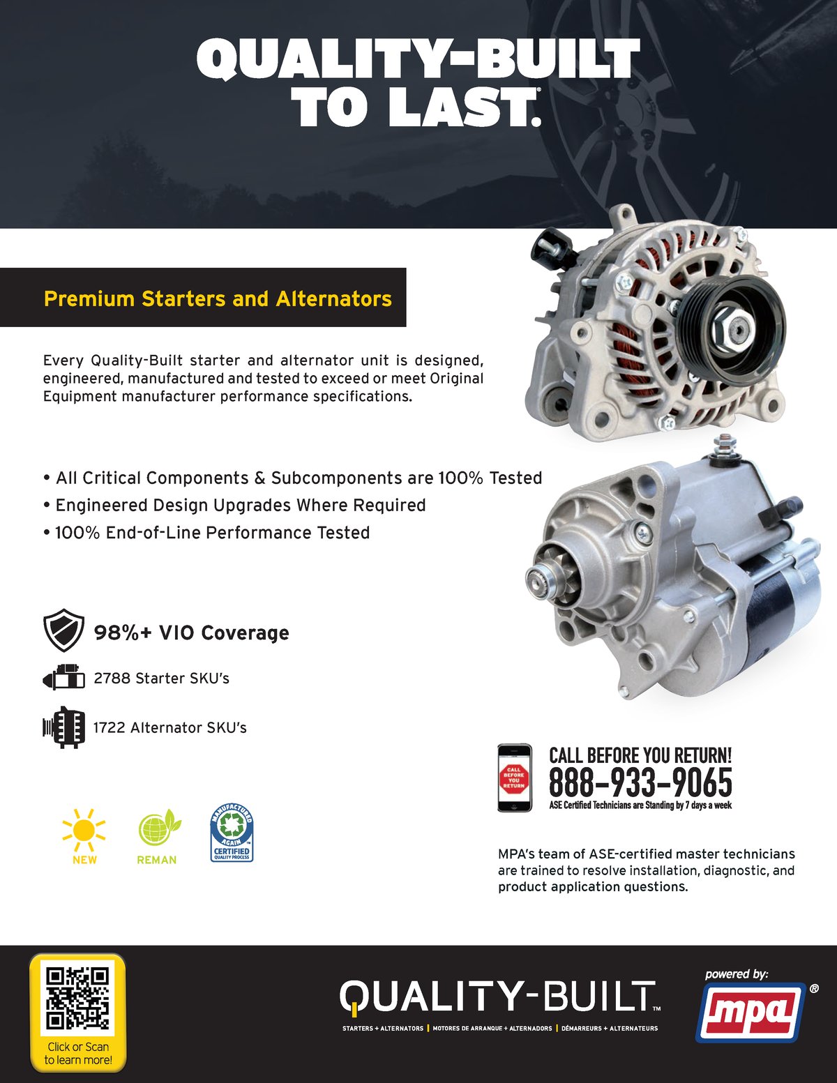 Quality-Built Starters & Alternators
